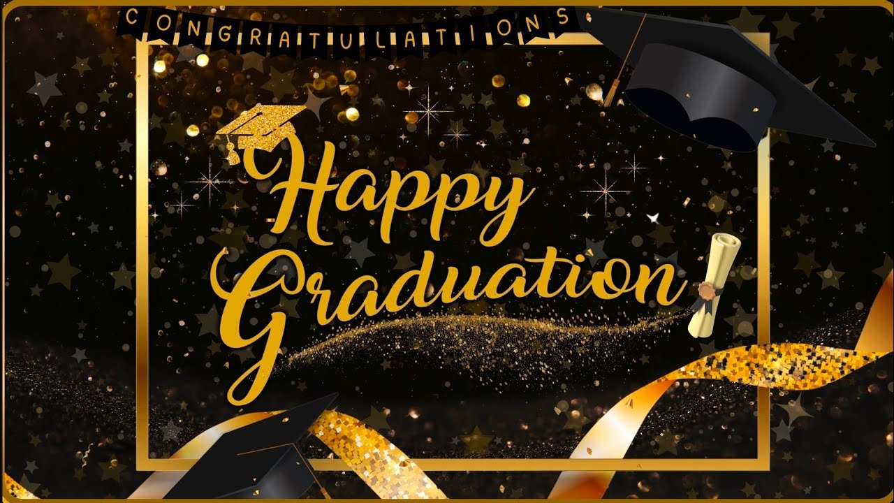 🎓 2026 Happy Graduation Background | Gold Black Graduation Screensaver | Celebration Ambience