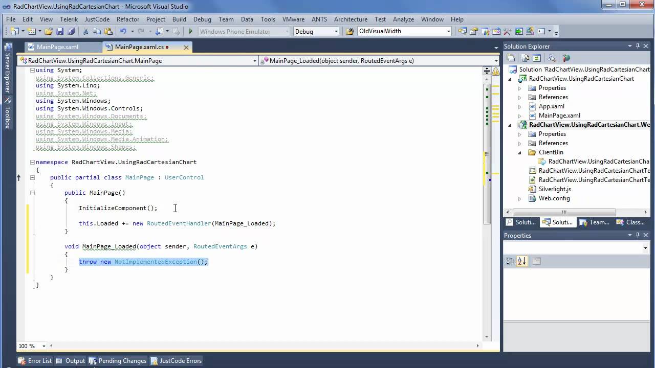 ChartView - Part 2: Using RadCartesianChart (Silverlight & WPF)