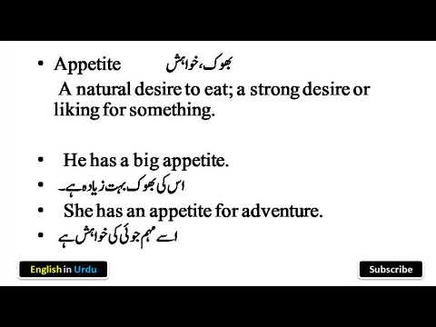 vocabulary appetite meaning