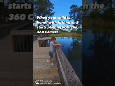 When a Kid uses the 360 Camera #fishing #shorts #360