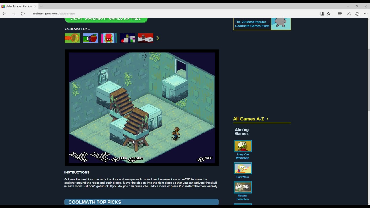 Aztec Escape Walkthrough(sped up)