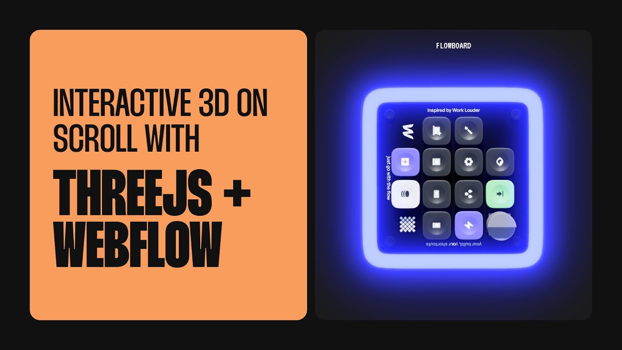 Interactive 3D in Webflow with React Three Fiber + CodeSandbox