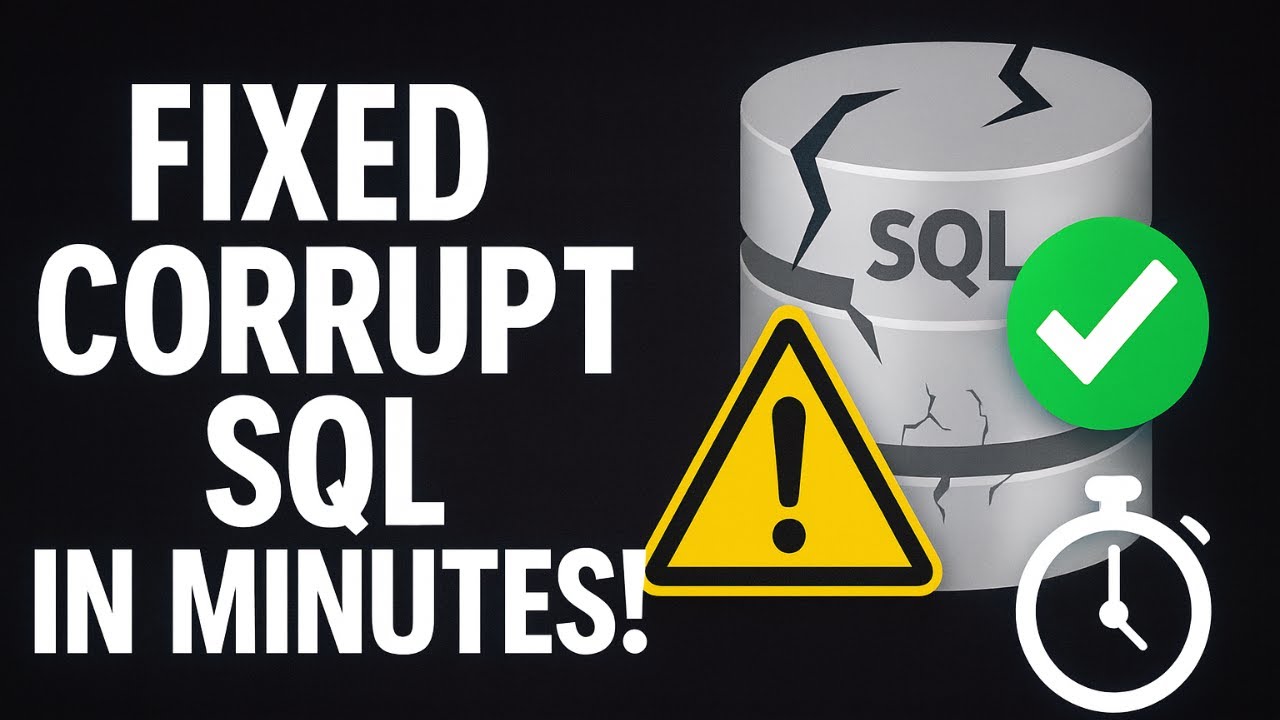 Recover a Corrupted SQL Database Fast