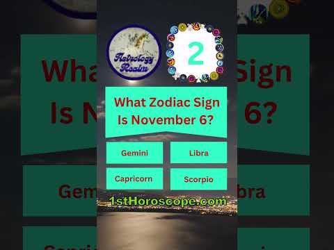 What Zodiac Sign Is November 6? #quiz #zodiacsigns