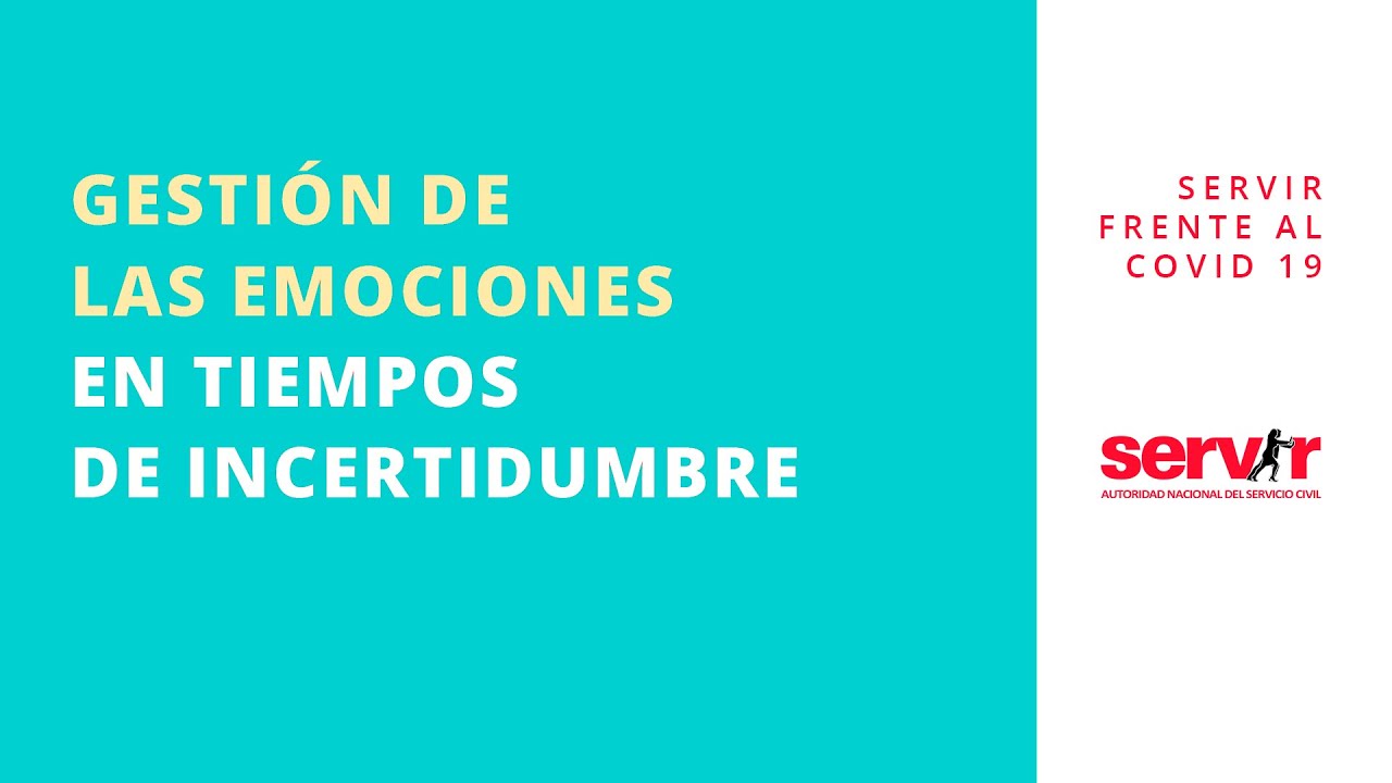 Conferencia: Gestión de las emociones en tiempos de incertidumbre