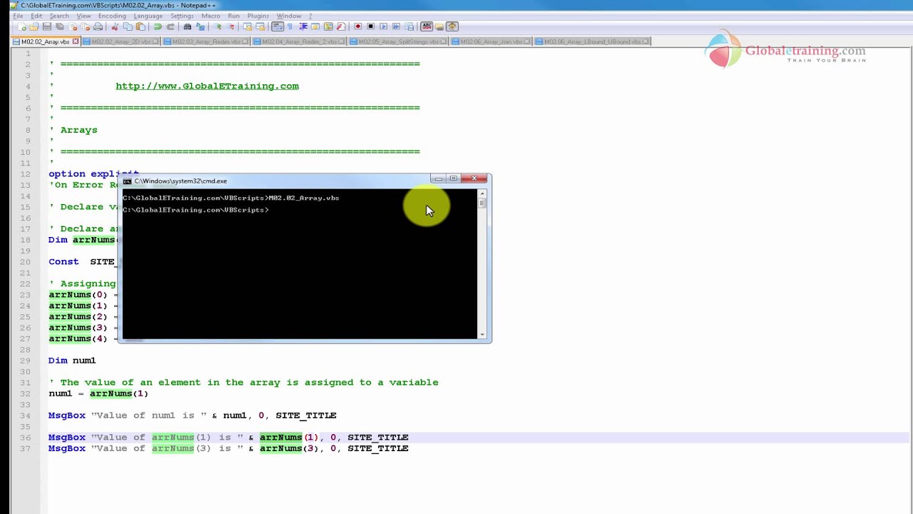 VB Scripting - Arrays