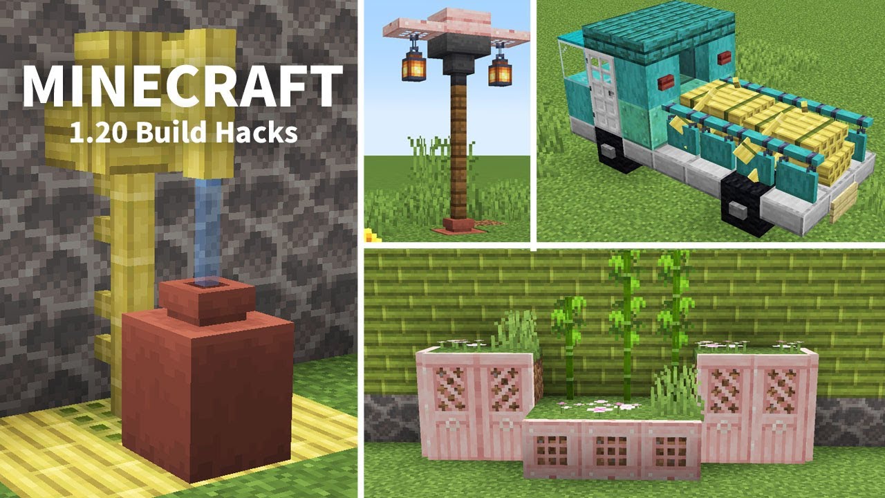 Minecraft 1.20 Build Hacks and Ideas | 1.20アップデートで作れる簡単ミニ建築10選 ...