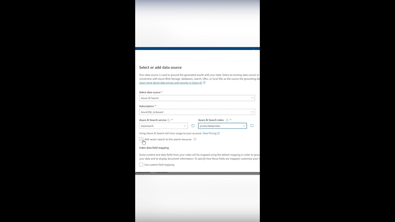 Integrate SQL Data with Azure OpenAI Studio for AI