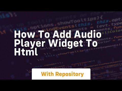 How to add audio player widget to html