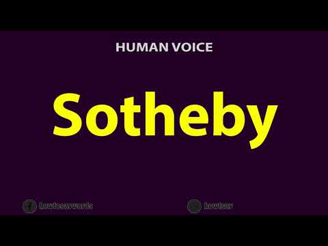 How To Pronounce Sotheby