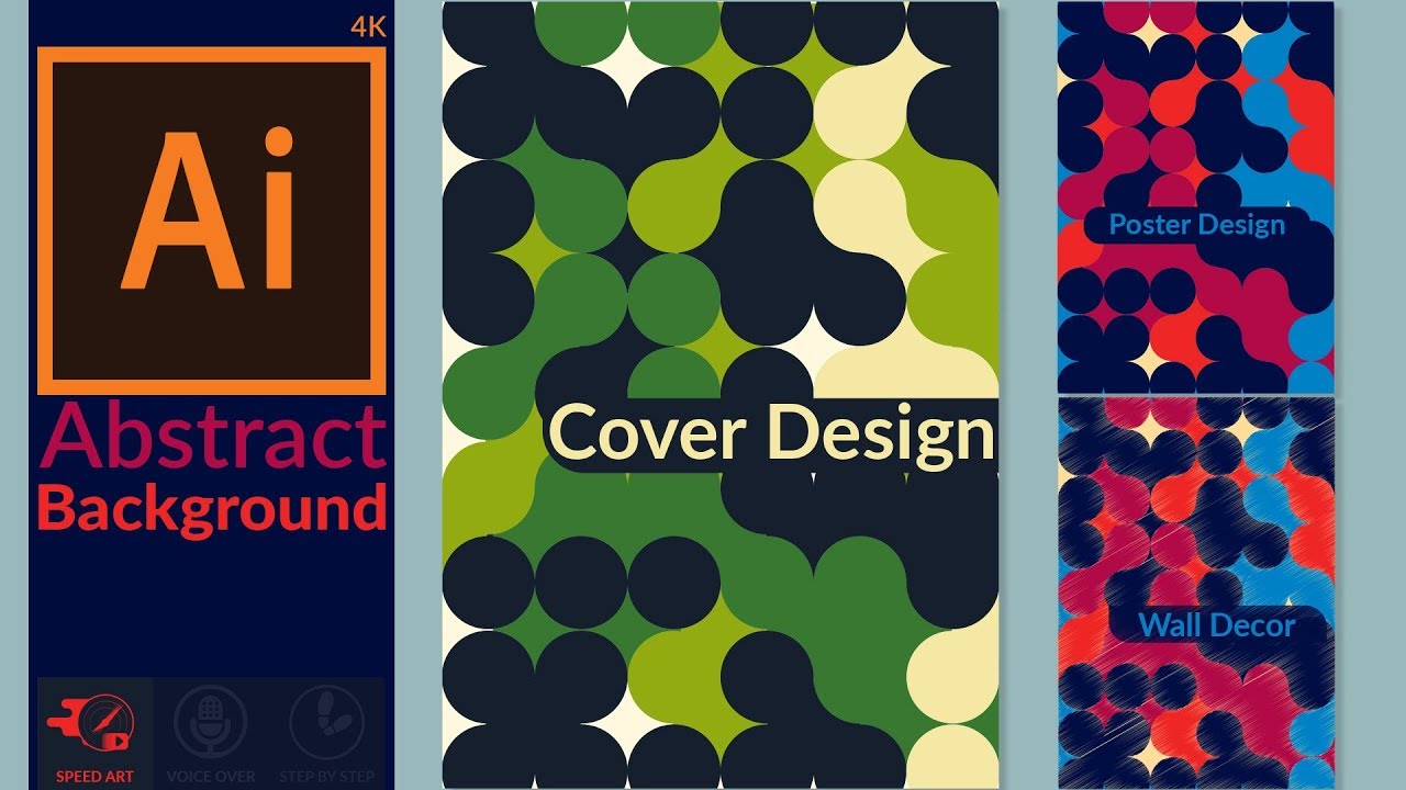 Abstract Background Design in Adobe illustrator CC  | Speed art