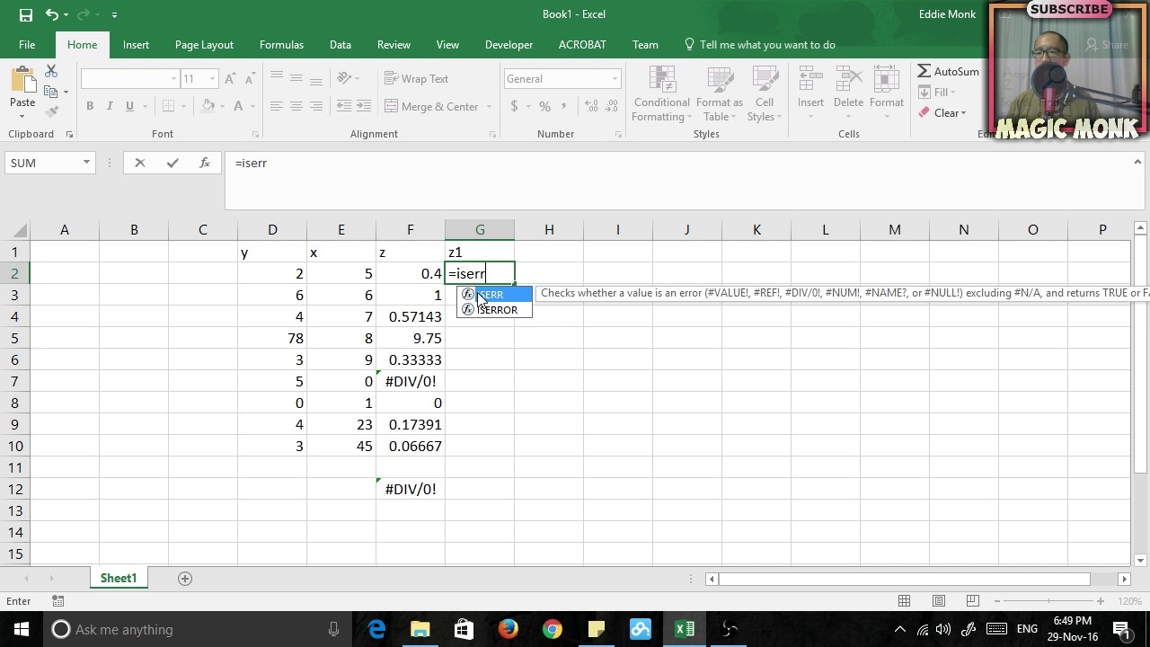Excel Sum function ignore error