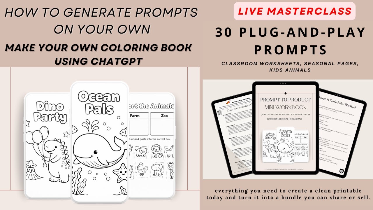 How To Create Printable Worksheets and Coloring Pages Using ChatGPT, Classroom Homeschool Activities