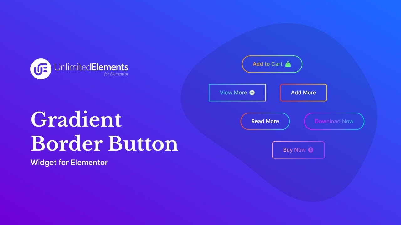 Gradient Border Button Widget for Elementor