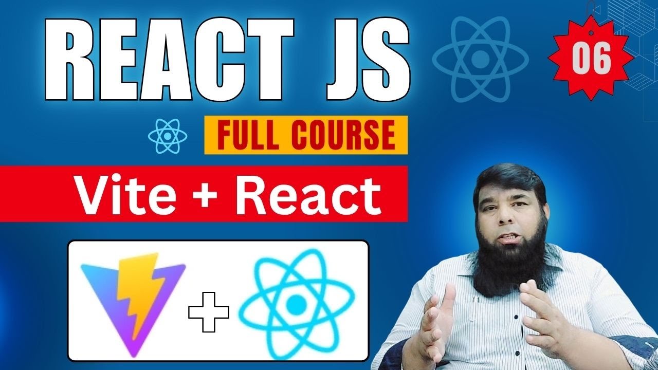 React JS Tutorial #06 – Create React App with Vite 🔥 | Vite React Setup Step-by-Step