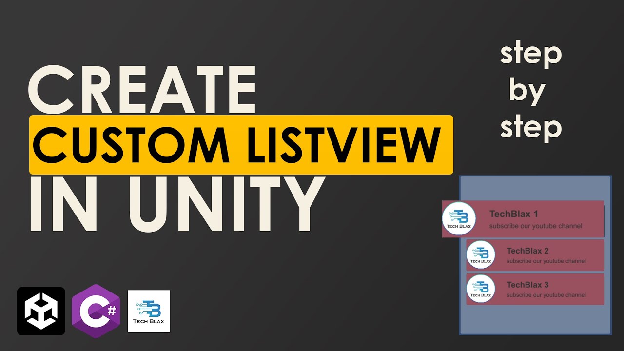How To Create A Custom List view in unity step by step #unity #customlistview #trending