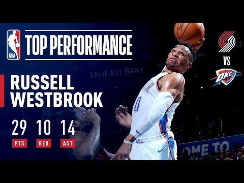 Le cyborg Russell Westbrook signe un 14ème triple double