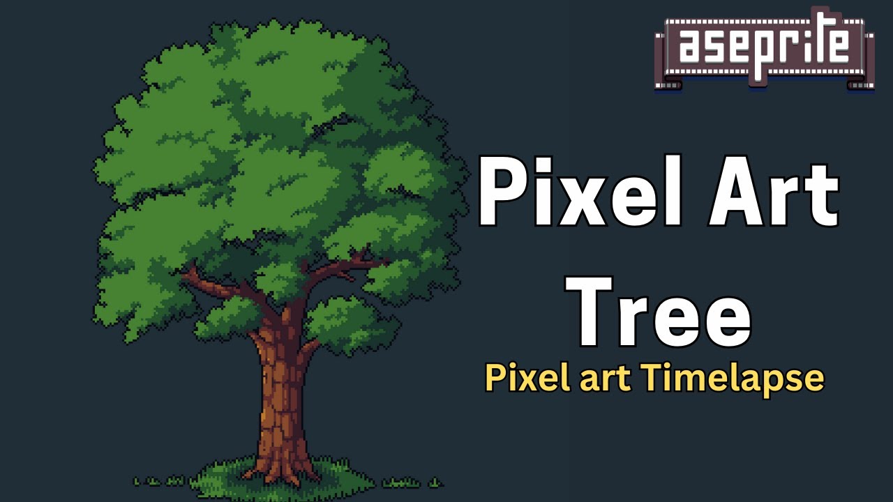pixel art tree timelapse