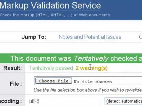 PART 11 Validating the HTML Submitting our HTML to the W3Schools Validation Service