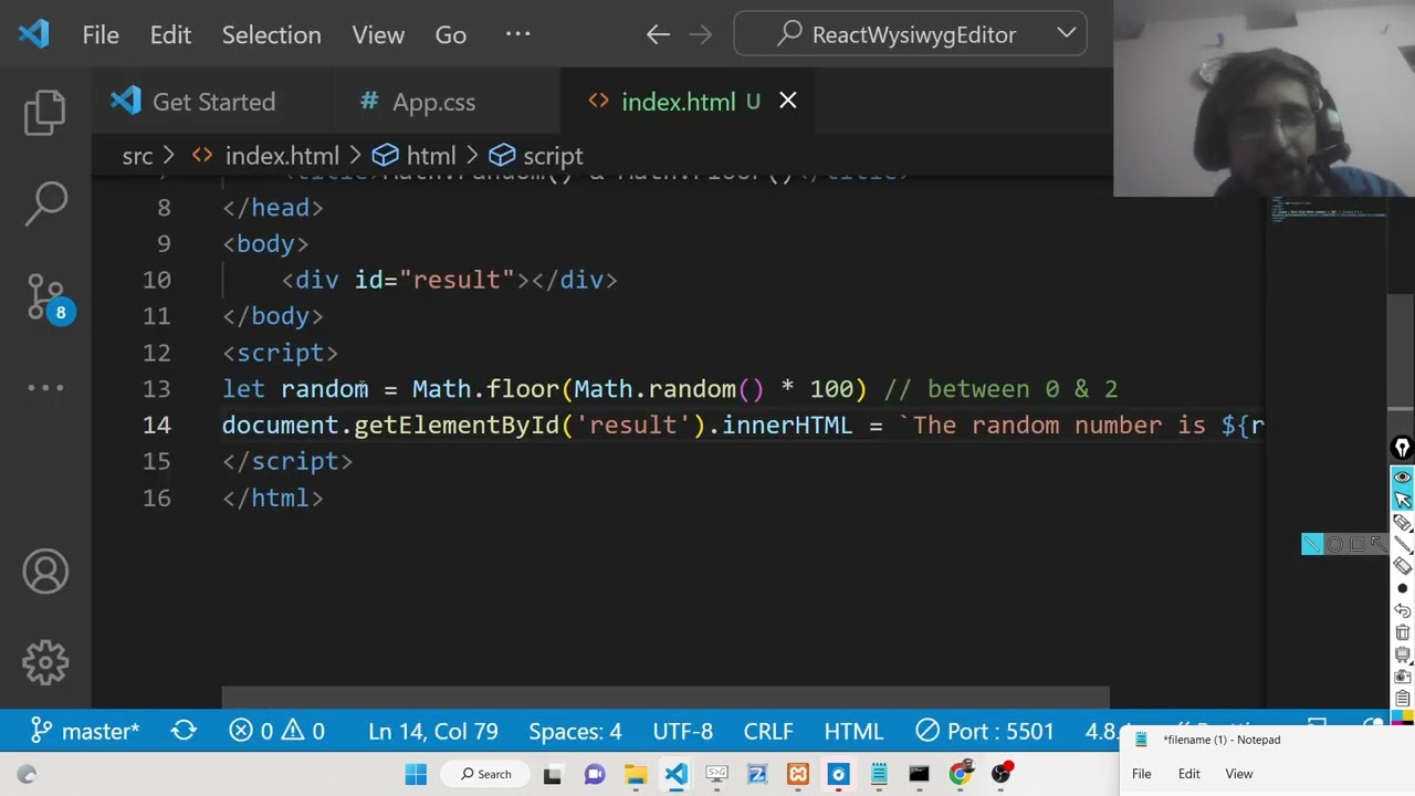 Javascript Tutorial to Generate Random Number Between any Two Numbers Using Math Module
