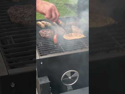 Hamburger, Cajun sausage, Boudin, Chicken!! #cajun #grill #hamburger #sausage #chicken #apostolic