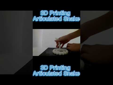 🐍3D Printing Articulated Snake🐍! #shorts #3dprinting #fidget #toys #snake #asmr