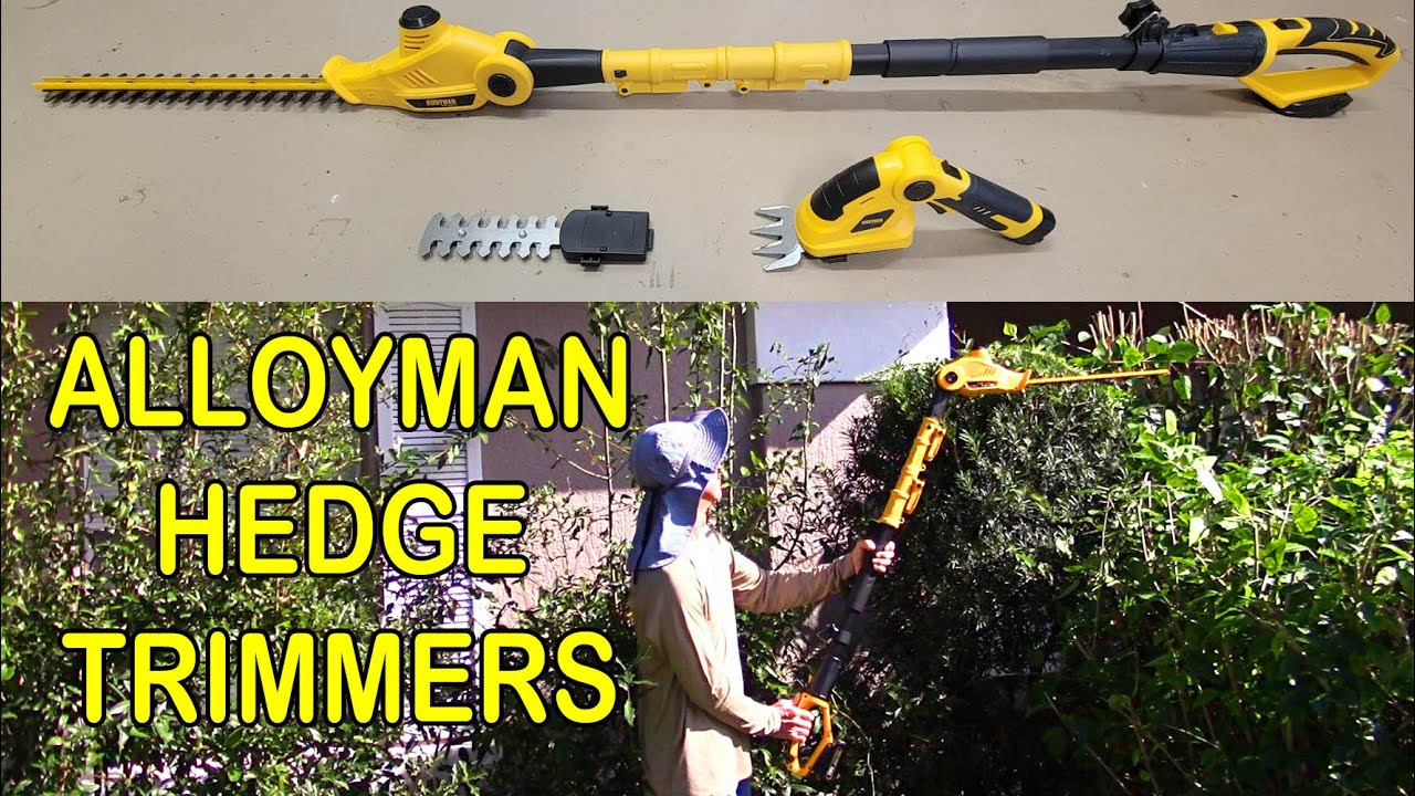 ALLOYMAN 20V and 8V Pole and Handheld Hedge Trimmers review
