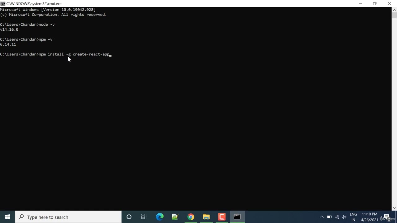 3  Install create react app package