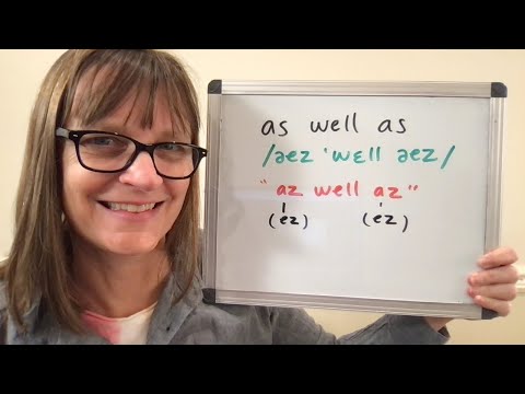 Free American Accent Training: Pronouncing "As Well As" in fluent speech