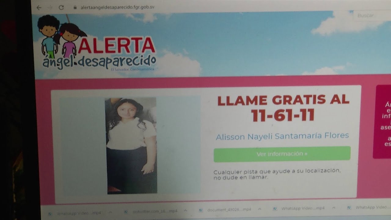 Casos activos en el programa alerta Ángel Desaparecido