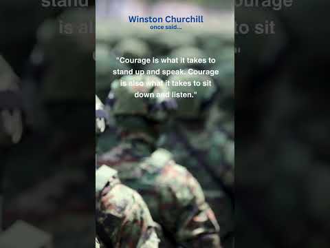 Winston Churchill Quote "Courage is what it takes to stand up and speak..." | #quoteoftheday