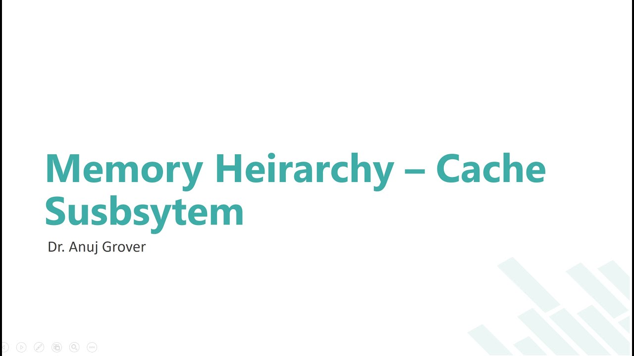 Memory Hierarchy - Cache Subsystem