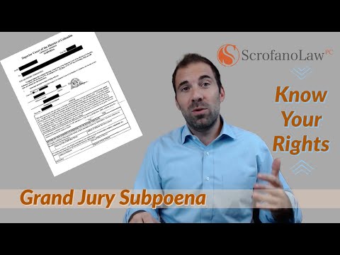 Subpoenaed to a Grand Jury | DC Material Witness Lawyer | Scrofano Law PC