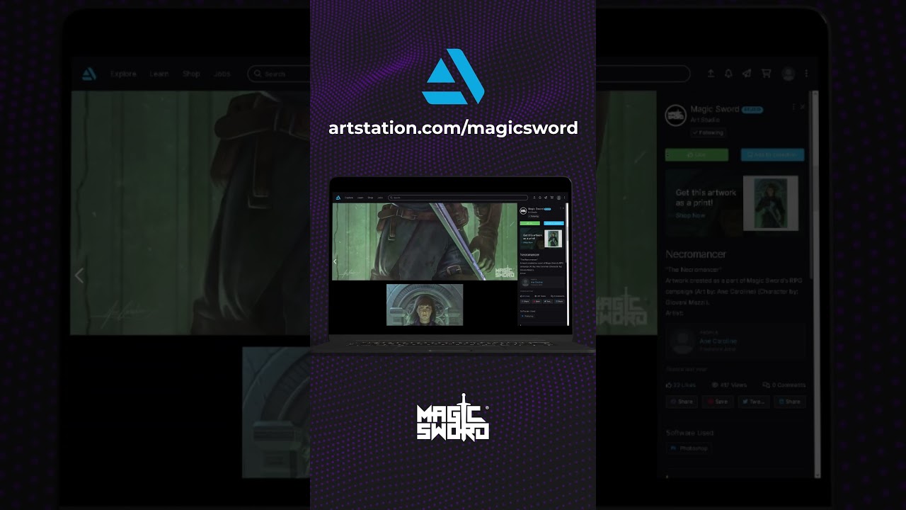 ARTSTATION - MAGIC SWORD STUDIO - #shorts