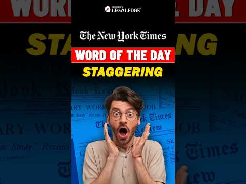 Word of the Day: Staggering #wordoftheday
