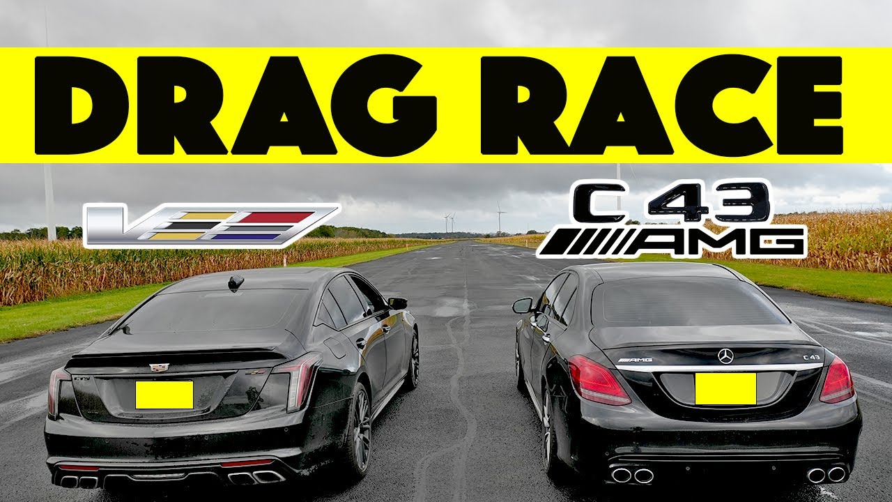Cadillac CT5-V Drags Mercedes-AMG C 43 (V6), Someone Gets Surprised in the End - autoevolution