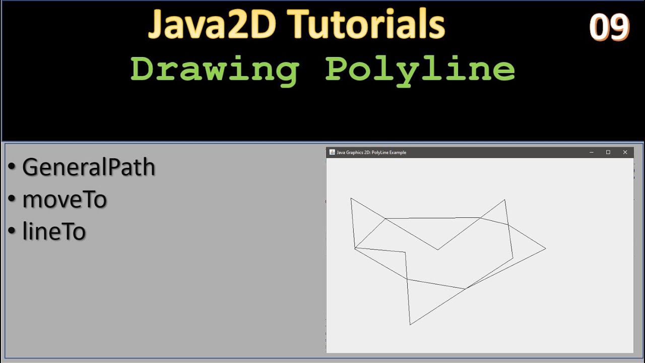PolyLine2D | Collect Points & Draw Connected Line | Java2D Tutorial #09