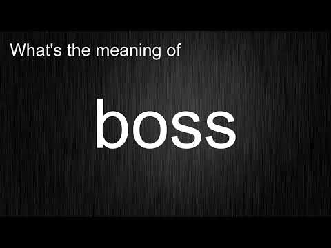 What's the meaning of "boss", How to pronounce boss?