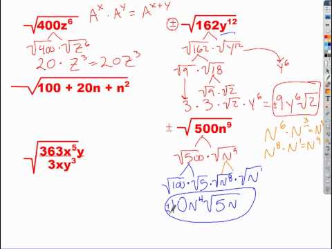 how to solve square roots of variable expressions