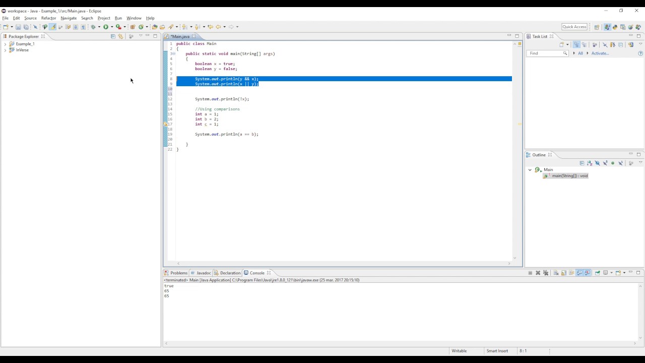 Java Boolean Expressions