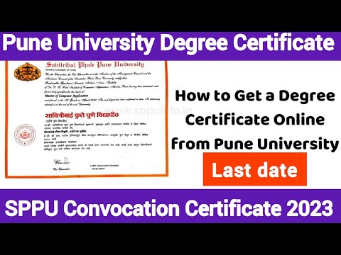 sppu convocation certificate2023 Last date 🛑 How to apply convocation certificate 2023