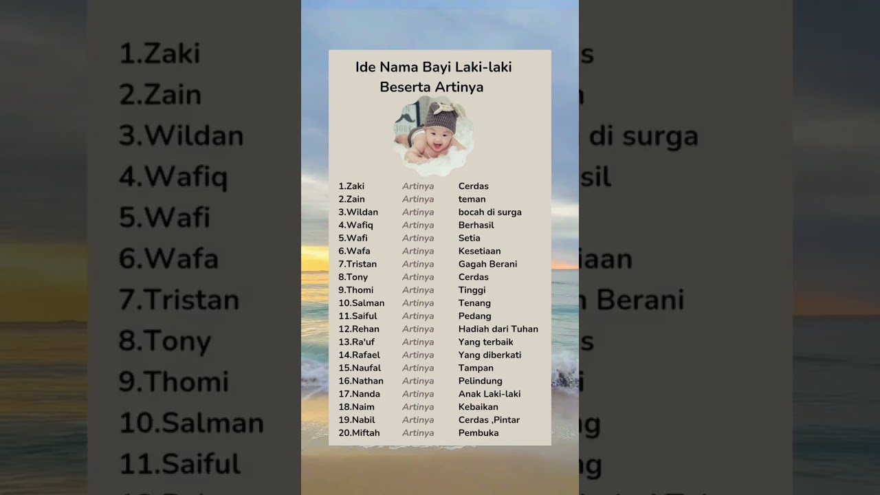 Ide Nama Bayi Laki-laki #idenamabayi #shortvideo