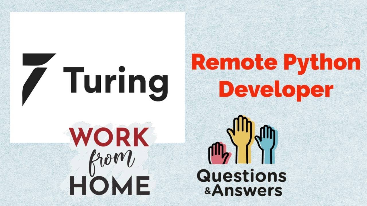 Turing Exam Answers 🥰🥳 | Remote Python Developer | Coding | Python | Work From Home