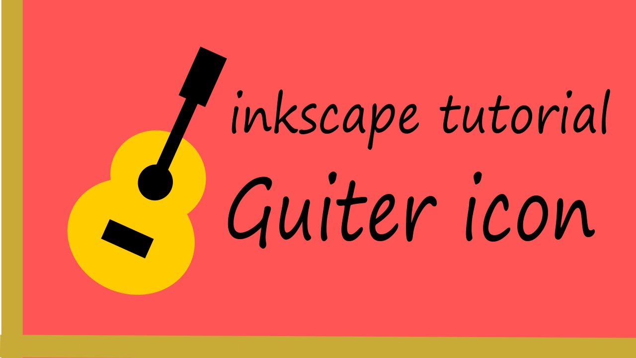 inkscape tutorial : guitar icon | how to make guitar vector illustration