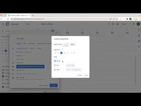 Google Calendar: Create Event - Date and Time