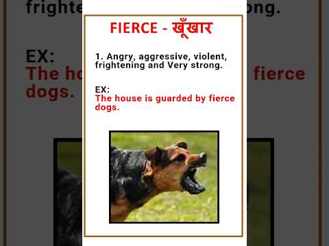fierce मतलब हिंदी में | fierce meaning in Hindi #hindi #hindinews #englishvshindi #hindiwords