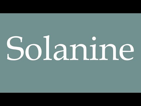 How to Pronounce ''Solanine'' Correctly in French