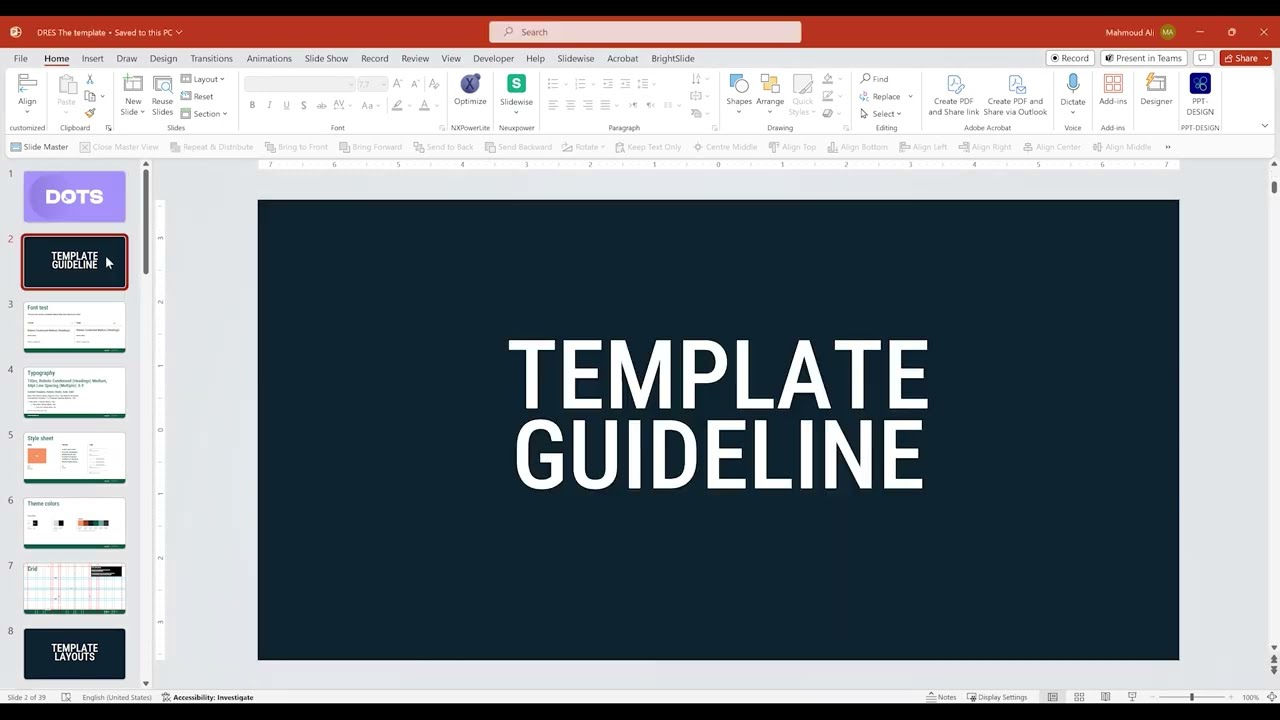 Dots Presentations | How to use a PowerPoint template