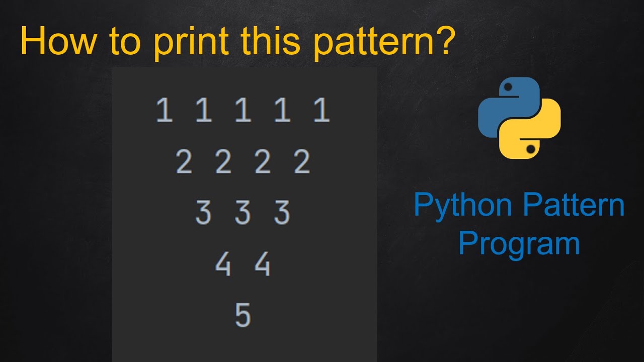 14 Python Pattern Program - Number Triangle without using any pre-define method using while loop