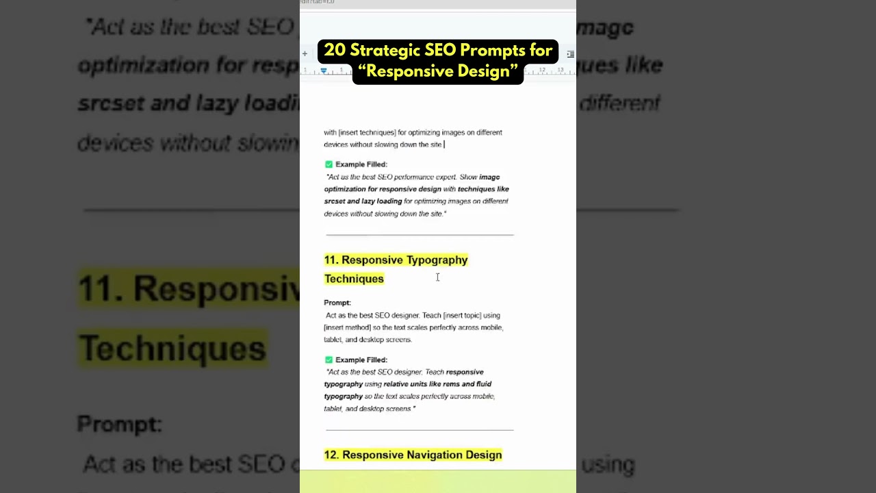 20 SEO Prompts for Better Responsive Design